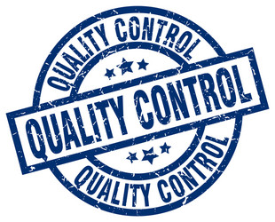 Square grunge blue quality control stamp Vector Image