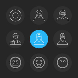 Avtar user profile avatar emoji emoticon Vector Image