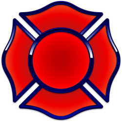 Fire rescue logo base dark blue with gold trim Vector Image