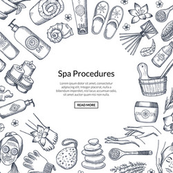 Hand drawn spa elements piles set Royalty Free Vector Image