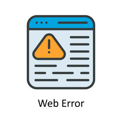Web error outline icon design Royalty Free Vector Image