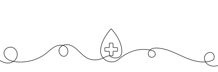 Continuous line drawing of drop water drop line Vector Image