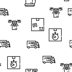 Logistics service seamless pattern Royalty Free Vector Image