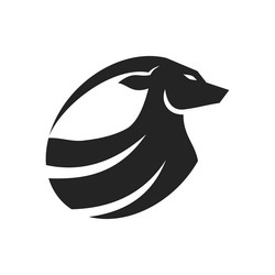 Oryx logo template isolated brand identity icon Vector Image