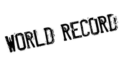 World record rubber stamp Royalty Free Vector Image