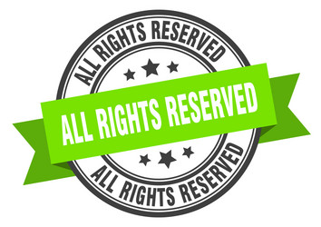 All rights reserved stamp Royalty Free Vector Image