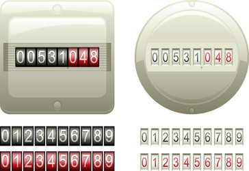 Flying colorful digits and numbers school math Vector Image