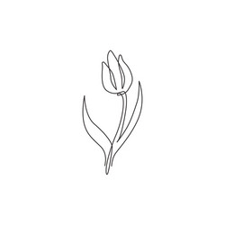 Single Tulip Vector Images (over 1,400)