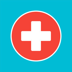 Green cross medical symbol Royalty Free Vector Image