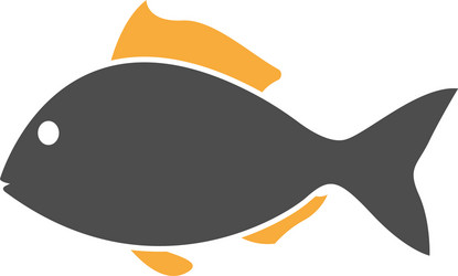 Cute fish icons set flat Royalty Free Vector Image