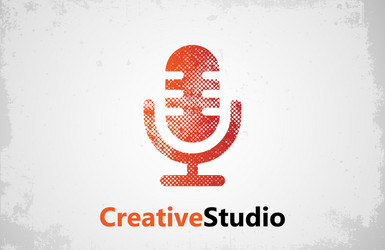 Hand drawn studio microphone Royalty Free Vector Image