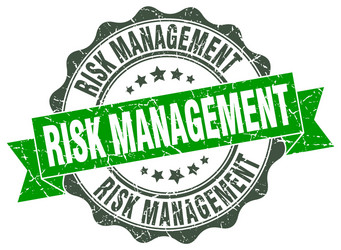 Risk management stamp sign seal Royalty Free Vector Image