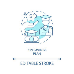 State run savings plan concept icon Royalty Free Vector