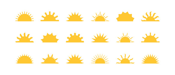 Half sunrise Vector Images & Graphics for Commercial Use | VectorStock