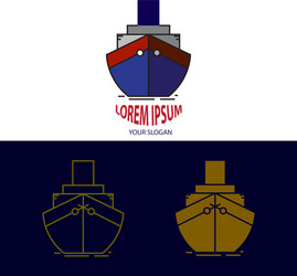 Ship design colorful the design can be used Vector Image