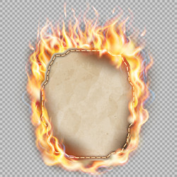 Paper burn hole flame edge effect burnt Royalty Free Vector