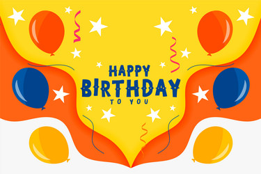 Funky happy birthday celebration card with photo Vector Image