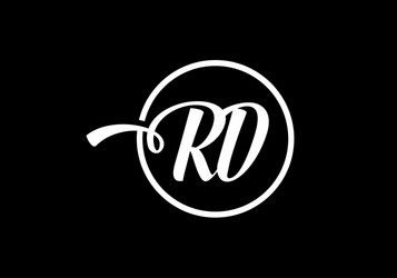 Initial monogram letter r d logo design template Vector Image