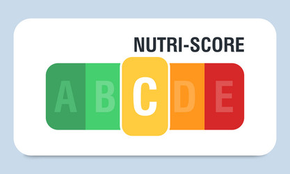 Nutri score for packaging design e score logo Vector Image