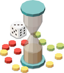 Hourglass game time icons golden colorful clock Vector Image