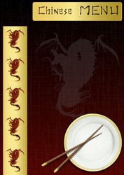 Chinese dragon on a gold background Royalty Free Vector