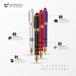 Education pen infographics design template Vector Image