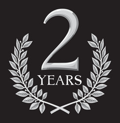 Template 2 years anniversary Royalty Free Vector Image
