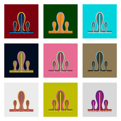 Human organ icon in flat style intestinal villi Vector Image