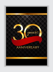 Template 30 years anniversary congratulations Vector Image