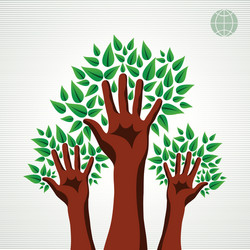 Helping Hands Tree Clip Art