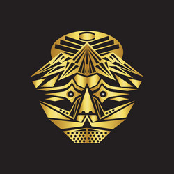 Mask with a basic shape and in black white Vector Image