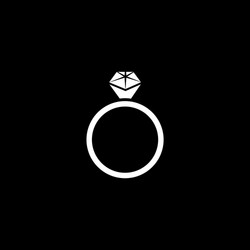 Wedding ring logo design template Royalty Free Vector Image
