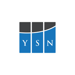 Ysn letter logo design on white background Vector Image
