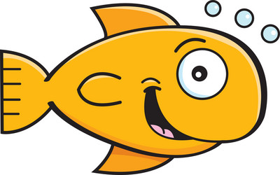Cartoon smiling fish Royalty Free Vector Image