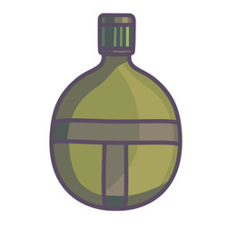 Set different drinking hip flasks drawing Vector Image