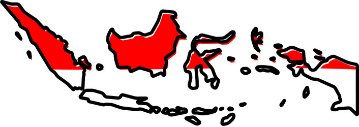 Shape of indonesia map made of scattered coffee Vector Image