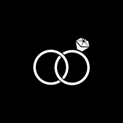 Wedding ring logo design template Royalty Free Vector Image