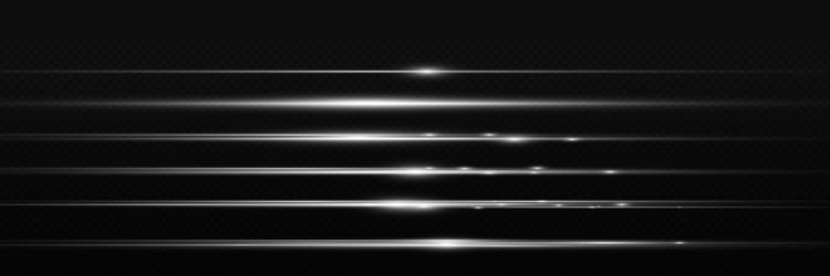 Line flare light dividers glowing borders white Vector Image