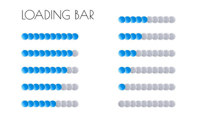 Blue loading bars Royalty Free Vector Image - VectorStock