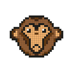 Pixel Monkey Vector Images (over 160)