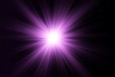 Purple glowing light star violet burst sun rays Vector Image