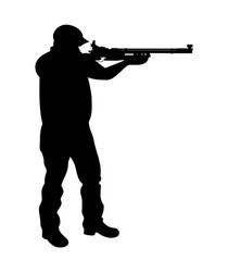 Shooter prone position Royalty Free Vector Image