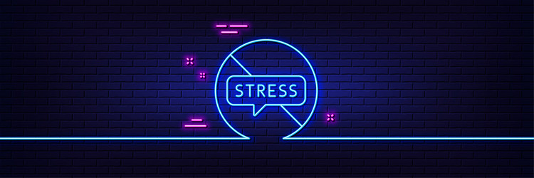 Stop stress line icon anxiety depression sign Vector Image
