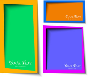 Abstract rounded rectange text boxes with colorful