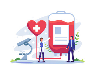 Blood donation abstract concept Royalty Free Vector Image