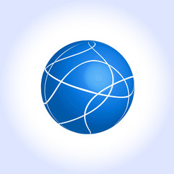 Framed geosphere logotype icon Royalty Free Vector Image