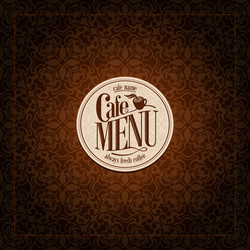 Vintage cafe menu design card Royalty Free Vector Image