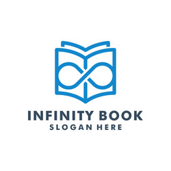 Infinity book logo template design Royalty Free Vector Image