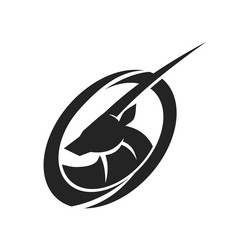 Oryx logo template isolated brand identity icon Vector Image