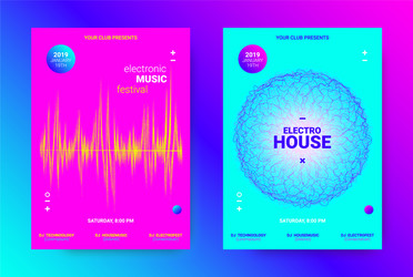 Electronic music poster for event promotion Vector Image